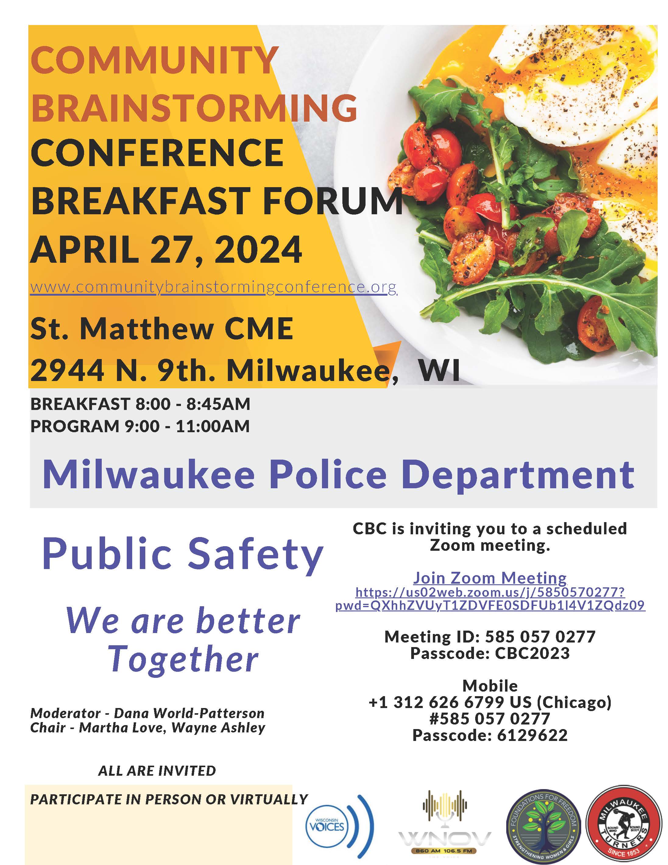 THE COMMUNITY BRAINSTORMING CONFERENCE BREAKFAST FORUM (40) – Milwaukee ...